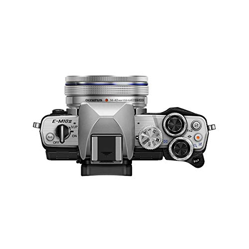 Olympus OM-D E-M10 Mark II Mirrorless Camera with 14-42mm EZ Lens (Silver) US ONLY