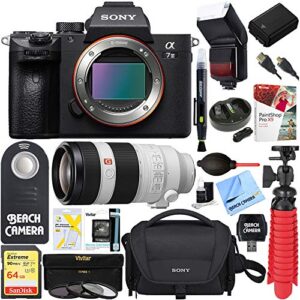 Sony a7III Full Frame 24.2MP Mirrorless Interchangeable Lens Camera with FE 100-400mm f4.5-5.6 GM OSS G Master Super Telephoto Zoom SEL100400GM Lens Kit & Accessory Bundle