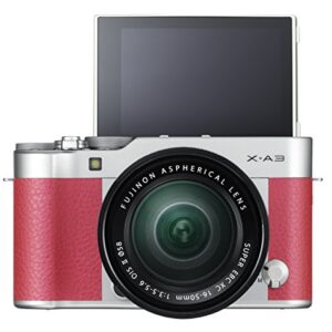 Fujifilm X-A3 Mirrorless Camera XC16-50mm F3.5-5.6 II Lens Kit - Pink