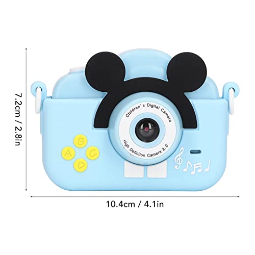 Kids Camera Multifunction Digital Camera Blue Mini Children Cute Cartoon HD Digital Camera Video Recorder with Lanyard