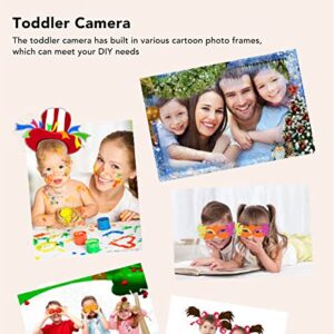 Kids Camera Multifunction Digital Camera Blue Mini Children Cute Cartoon HD Digital Camera Video Recorder with Lanyard