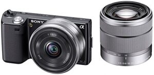 sony digital slr camera nex-5 double kit black nex-5d/b