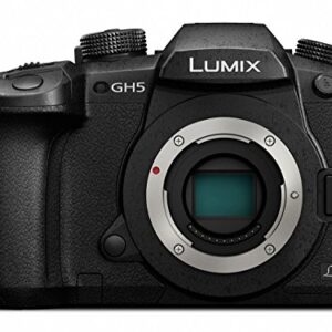 PANASONIC LUMIX GH5 Body 4K Mirrorless Camera, 20.3 Megapixels, Dual I.S. 2.0, 4K 422 10-bit, Full Size HDMI Out, 3 Inch Touch LCD, DC-GH5KBODY (USA Black) (Renewed)