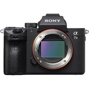 Sony a7III Full Frame Mirrorless Interchangeable Lens Camera Body Bundle with 128GB Memory Card, Monopod, and Soft Carrying Case for Cyber-Shot and Alpha Cameras