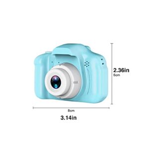 Acuvar Full 1080P Kids Selfie HD Compact Digital Photo and Video Rechargeable Camera with 32GB TF Card & 2" LCD Screen and Micro USB Charging Drop Proof (Blue)