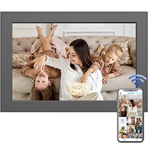 Digital Photo Frame 10.1-Inch WiFi Digital Picture Frame - 1280x800 IPS Touch Screen, 16GB, Auto Rotate, Motion Sensor, Easy Setup to Share Photos/Videos via VPhoto APP - Gift for Family and Friends