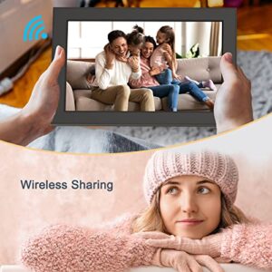 Digital Photo Frame 10.1-Inch WiFi Digital Picture Frame - 1280x800 IPS Touch Screen, 16GB, Auto Rotate, Motion Sensor, Easy Setup to Share Photos/Videos via VPhoto APP - Gift for Family and Friends