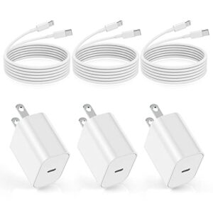 iphone 13 14 fast charger block,[apple mfi certified] wall charger plug with 6ft usb c to lightning cable,apple charging type c power adapter cube brick for iphone 14 pro max/13 pro/12 mini/11,ipad