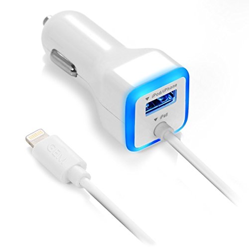 iPhone Car Charger, [Apple MFI Certified] Car Charger for iPhone 14, 13, 12, 11, X, XR, XS, Pro, 8 Plus, 7 Plus, Pro Max, iPad Pro, Air 4, Mini with Extra USB Port