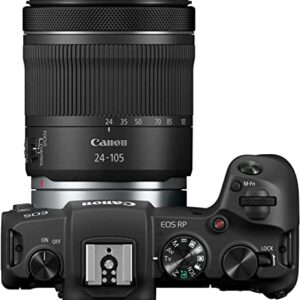 Camera Bundle for Canon EOS RP Mirrorless Camera with RF 24-105mm f/4-7.1 is STM Lens + EF 75-300mm f/4-5.6 III + Shotgun Microphone and Video Kit Accessories (64GB, Flash, and More) (Renewed)