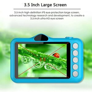 Kids Digital Camera, 3.5Inch HD Screen, Double Lens 2mp, Video 1280x720, 600mAh Rechargeable Battery, Christmas Birthday Gifts for Boys Age 3-9, Portable Toy