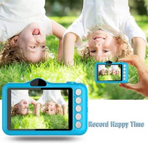 Kids Digital Camera, 3.5Inch HD Screen, Double Lens 2mp, Video 1280x720, 600mAh Rechargeable Battery, Christmas Birthday Gifts for Boys Age 3-9, Portable Toy