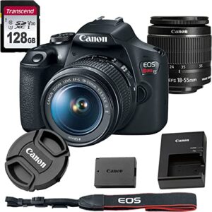 canon eos rebel t7 18-55mm f/3.5-5.6 is ii kit | 24.1mp aps-c cmos sensor| digic 4+ image processor| 3.0″ 920k-dot lcd monitor + 128gb memory