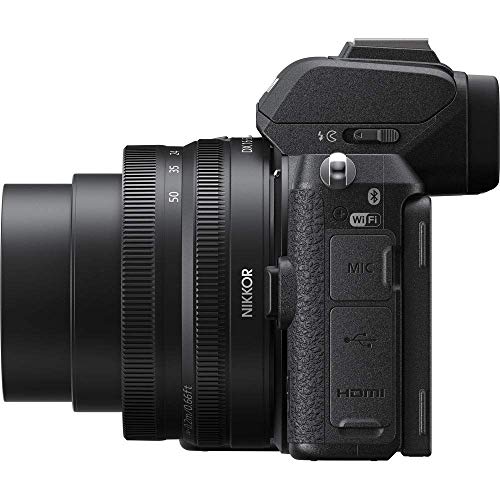 Nikon Z 50 Mirrorless Camera with 16-50mm Lens (1633) + 50-250mm Lens + 4K Monitor + FTZ Mount Adapter + Headphones + Mic + 3 x EN-EL25 Battery + 2 x 64GB Cards + More (International Model) (Renewed)