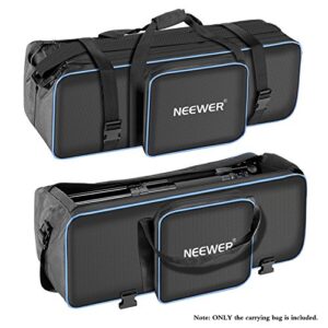 Neewer Photo Studio Equipment 30"x10"x10"/77x25x25cm Centimeters Large Carrying Case with Strap for Tripod, Light Stand, Photo Lighting Bundle Kit, Padded Compartments, Big Cushion Storage(Black/Blue)