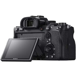 Sony a7R IV 61.0MP Full-Frame Mirrorless Interchangeable Lens Camera Body ILCE-7RM4 4K Bundle with 128GB Memory (2 x 64GB Cards), Flash, Extra Battery, Software, Deco Gear Bag & Accessories (9 Items)