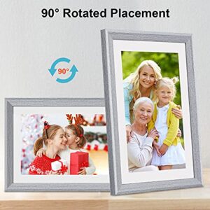 FRAMEO Digital Picture Frame WiFi 10.1 inch IPS Touch Screen HD Display,16GB Storage, Auto-Rotate,Easy Setup to Share Photos or Videos via Frameo APP