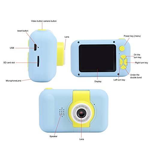 Kids Digital Camera, Cartoon Dual Lens Selfie Camera Video Recorder Christmas Birthday Gifts for Boys Girls