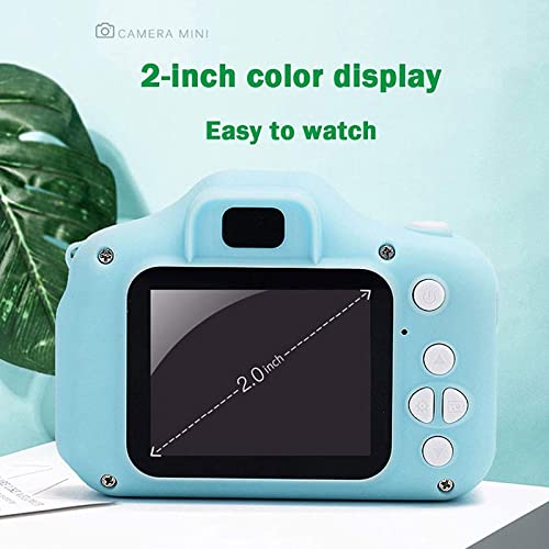 Digital Camera for Kids, Full Color 2.0" LCD Display Mini Camera HD 8 Megapixel Children's Sports Camera, with 32GB SD Card-Blue, Christmas Birthday Gifts for Boys Girls of Age 3-9