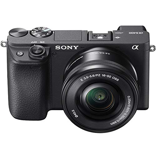 Sony ILCE-6400L a6400 Mirrorless APS-C Interchangeable-Lens Camera with 16-50mm Lens Bundle with 64GB Memory Card, Photo and Video Editing Suite, Camera Bag, 40.5mm Filter Kit and Camera Battery