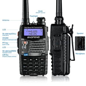 BAOFENG UV-5RA (New Generation) Long Rang Walkie Talkie,8-Watt Dual Band Two Way Radio with 2100mAh Li-ion Battery Portable Walkie Talkies with Includes Full Kit.Frequency Range 144-148/420-450Mhz