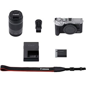 Canon Mirrorless Camera [EOS M6 Mark II] for Vlogging + EF-M 18-150mm Lens + EVF Kit|CMOS (APS-C) Sensor| Dual Pixel CMOS Auto Focus| Wi-Fi |Bluetooth| 4K Video, Silver