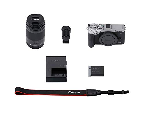 Canon Mirrorless Camera [EOS M6 Mark II] for Vlogging + EF-M 18-150mm Lens + EVF Kit|CMOS (APS-C) Sensor| Dual Pixel CMOS Auto Focus| Wi-Fi |Bluetooth| 4K Video, Silver