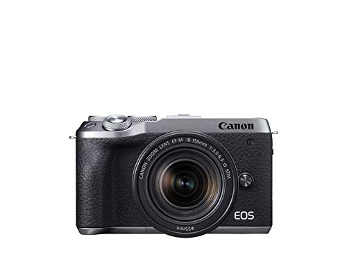 Canon Mirrorless Camera [EOS M6 Mark II] for Vlogging + EF-M 18-150mm Lens + EVF Kit|CMOS (APS-C) Sensor| Dual Pixel CMOS Auto Focus| Wi-Fi |Bluetooth| 4K Video, Silver