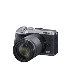 Canon Mirrorless Camera [EOS M6 Mark II] for Vlogging + EF-M 18-150mm Lens + EVF Kit|CMOS (APS-C) Sensor| Dual Pixel CMOS Auto Focus| Wi-Fi |Bluetooth| 4K Video, Silver