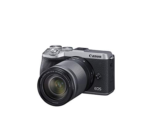 Canon Mirrorless Camera [EOS M6 Mark II] for Vlogging + EF-M 18-150mm Lens + EVF Kit|CMOS (APS-C) Sensor| Dual Pixel CMOS Auto Focus| Wi-Fi |Bluetooth| 4K Video, Silver