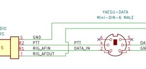 Digirig 9600 baud MiniDin6 Audio & PTT Cable Mobile