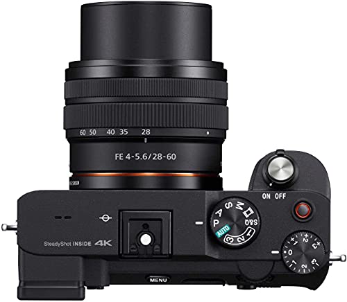 Sony Alpha a7C Compact Mirrorless Camera with FE 28–60 mm F4–5.6 Lens, 2 X Extra LI-ION Batteries, 64GB SDXC Card, Backpack, Handy Case, Tripod,+ More