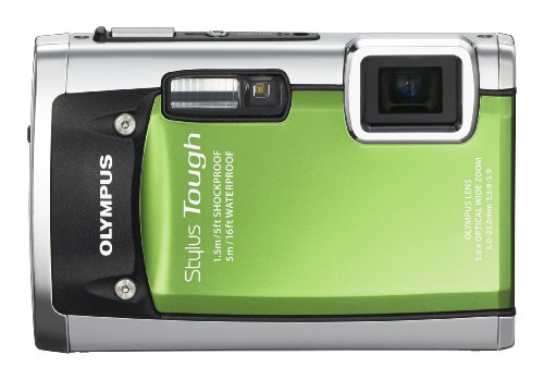 Olympus Stylus Tough 6020 14MP Digital Camera with 5x Wide Angle Zoom and 2.7 inch LCD (Green) (Old Model)