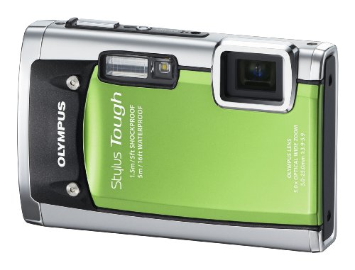 Olympus Stylus Tough 6020 14MP Digital Camera with 5x Wide Angle Zoom and 2.7 inch LCD (Green) (Old Model)