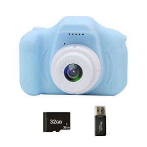 digital camera for kids, full color 2.0″ lcd display mini camera hd 8 megapixel children’s sports camera, with 32gb sd card-blue, christmas birthday gifts for boys girls of age 3-9