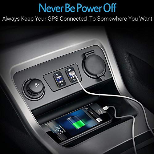 MNJ Motor Dual Car USB Power Socket for Smart Phone PDA iPad iPhone 2 Port Charger Replacement Compatible with Toyota 2.1A Quick Charge