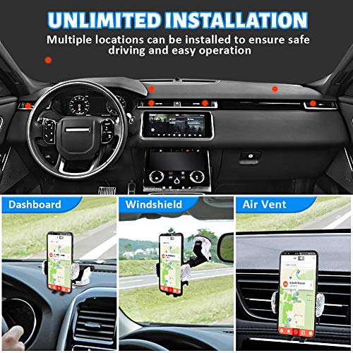 eing Car Phone Mount Holder Dashboard Air Vent Windshield,Compatible with iPhone 12/11/11 Pro/8 Plus/8/SE/X/XR/XS/7 Plus Samsung S20/S10/S9/S8,Moto,Huawei,Nokia,LG,Smartphones,Silver