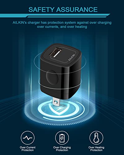 [5Pack/1Port] USB AC Charger Adapter, Wall Plug Fast Charging Outlet Power Box Cube for iPhone 14 13 12 11 Pro Max/Mini SE X XR XS, iPad, Samsung S22 S21 S20 S10 S9 Android Phones Multiple Brick Block