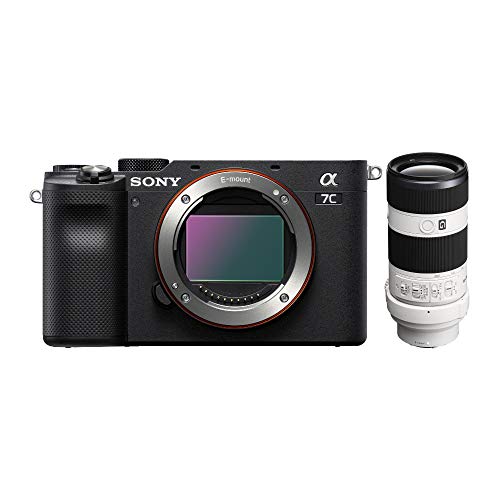 Sony Alpha a7C Full-Frame Compact Mirrorless Camera (Black) Bundle with FE 70-200mm f/4.0 G OSS Lens (6 Items)