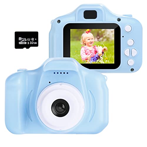 Kids Selfie Camera for Boys Girls Age 3-8,1080P Digital Camera with 32GB SD Card,Please Choose Pink or Blue