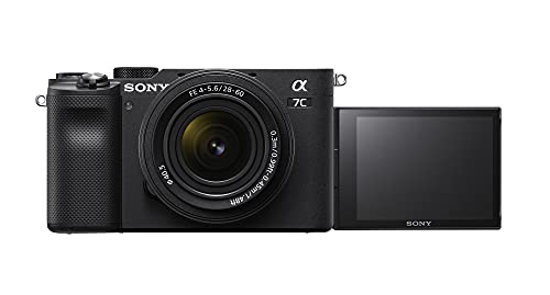 Sony Alpha a7C Full-Frame Compact Mirrorless Camera (Black) Bundle with FE 28-60mm and 24mm Lens (5 Items)