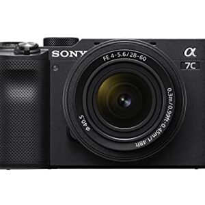 Sony Alpha a7C Full-Frame Compact Mirrorless Camera (Black) Bundle with FE 28-60mm and 24mm Lens (5 Items)