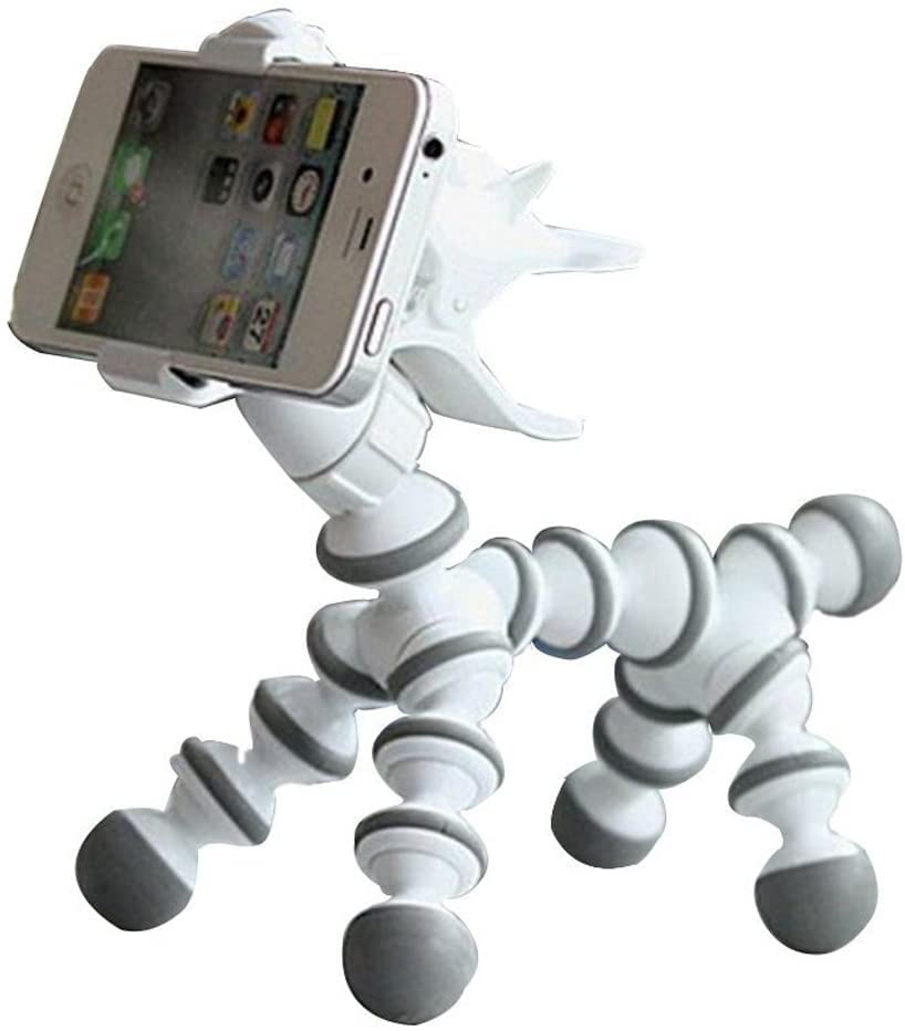 Tomson Phone Holder Car Holder Portable 3D Cartoon Horse Zebra Clip Lazy Phone Holder Cradle Tripod Stand Mount for iPhone 7plus 6 6plus All Mobile Phone Adjustable Holder Children Gift(White+Grey)