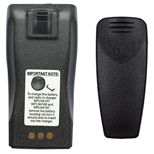 Teseko NNTN4851 NNTN4851A NNTN4496 NNTN4497CR NNTN4970A 7.2V 1500mAh Ni-MH Two-Way Radio Battery Replacement for Motorola CP040 CP140 CP150 CP160 CP180 CP200 PR400 EP450+Belt Clip