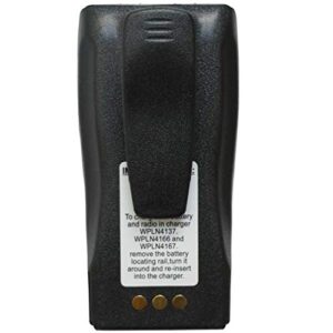 Teseko NNTN4851 NNTN4851A NNTN4496 NNTN4497CR NNTN4970A 7.2V 1500mAh Ni-MH Two-Way Radio Battery Replacement for Motorola CP040 CP140 CP150 CP160 CP180 CP200 PR400 EP450+Belt Clip