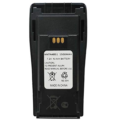 Teseko NNTN4851 NNTN4851A NNTN4496 NNTN4497CR NNTN4970A 7.2V 1500mAh Ni-MH Two-Way Radio Battery Replacement for Motorola CP040 CP140 CP150 CP160 CP180 CP200 PR400 EP450+Belt Clip