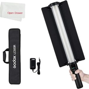 Godox LC500R RGB LED Light Stick Lighting,2500K-8500K Full Color, 14 Lighting Effects, with Remote Control + Carry Bag