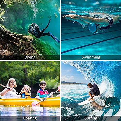 YISENCE Waterproof Camera Full HD 2.7K 48 MP Underwater Camera Video Recorder Selfie Dual Screens 16X Digital Zoom Flashlight Waterproof Digital Camera for Snorkeling