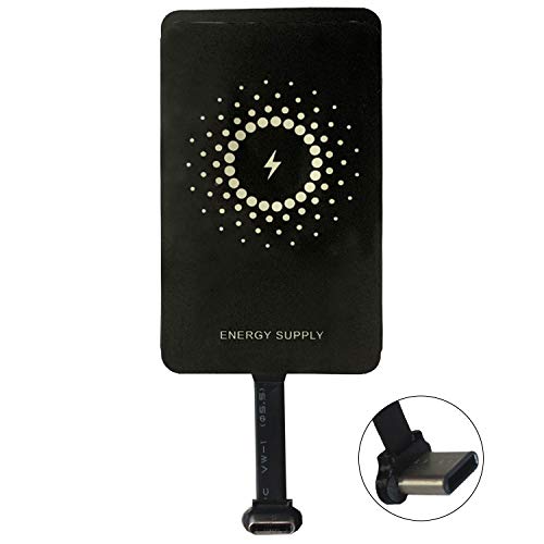 MyMAX – Type C 1300mA Super-Fast Qi Wireless Charging Receiver and Adapter Compatible with Google Pixel, Samsung, LG, and Other USB-C Android Phones (Long Version, Plastic Toothpick)