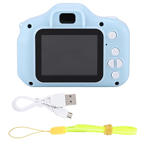 Disposable Camera Kids Camera Girls Toys for 3 4 5 6 7 8 Year Old Birthday 2 Inch1080P Toddler Camera Portable Children Digital Video Camera for 3-10 Year Old Girl with Charging Cable (Blue)